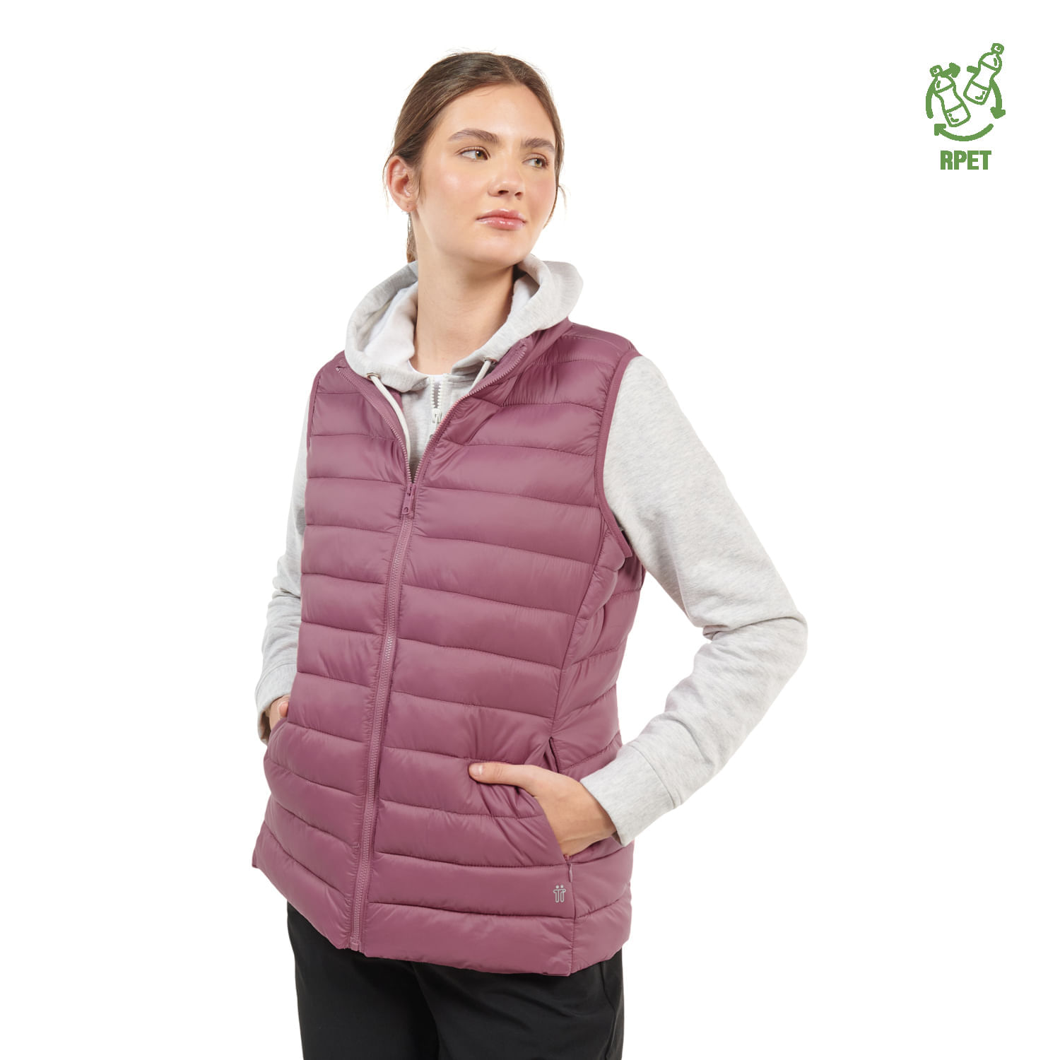 Chaleco mujer Colorvest acolchado gris XL | Totto