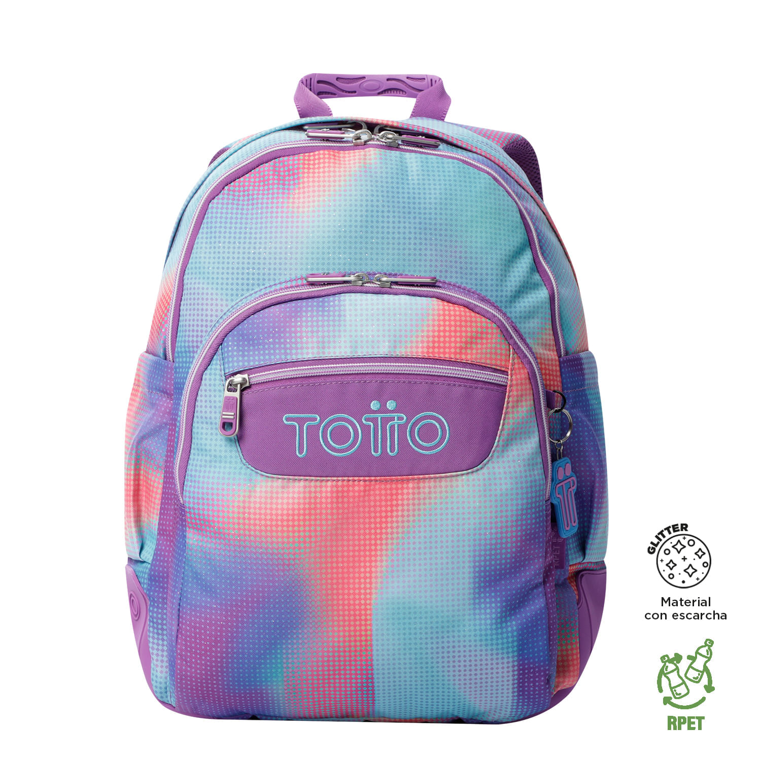 Morral Juvenil Porta PC 14" Rayol Glitter Verde