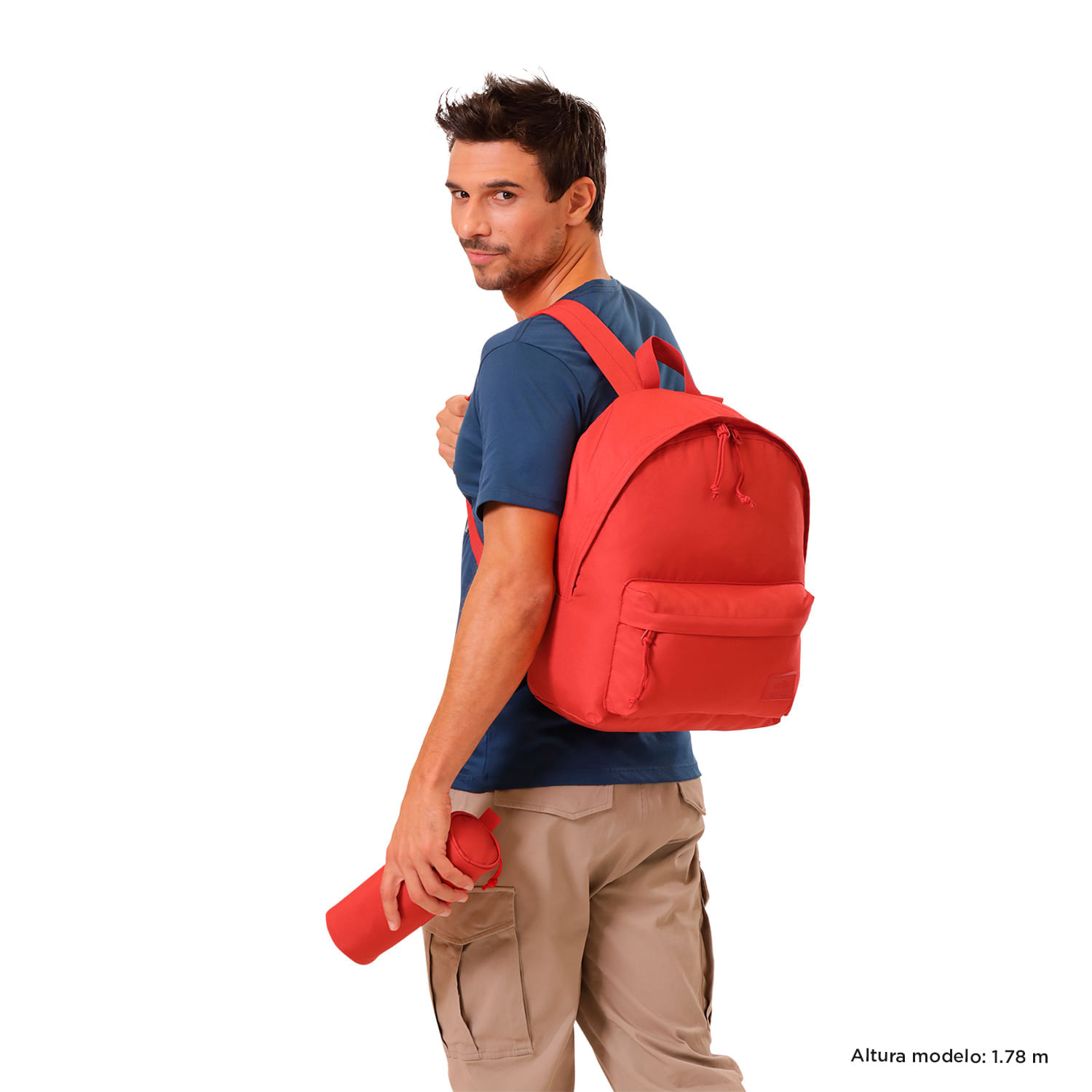 Maleta Para Colegio Pack X 2 + Multiuso Kalex Rojo