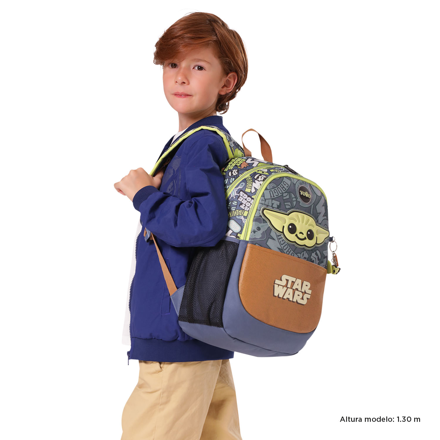 Mochila para Niño Grogu School M Gris