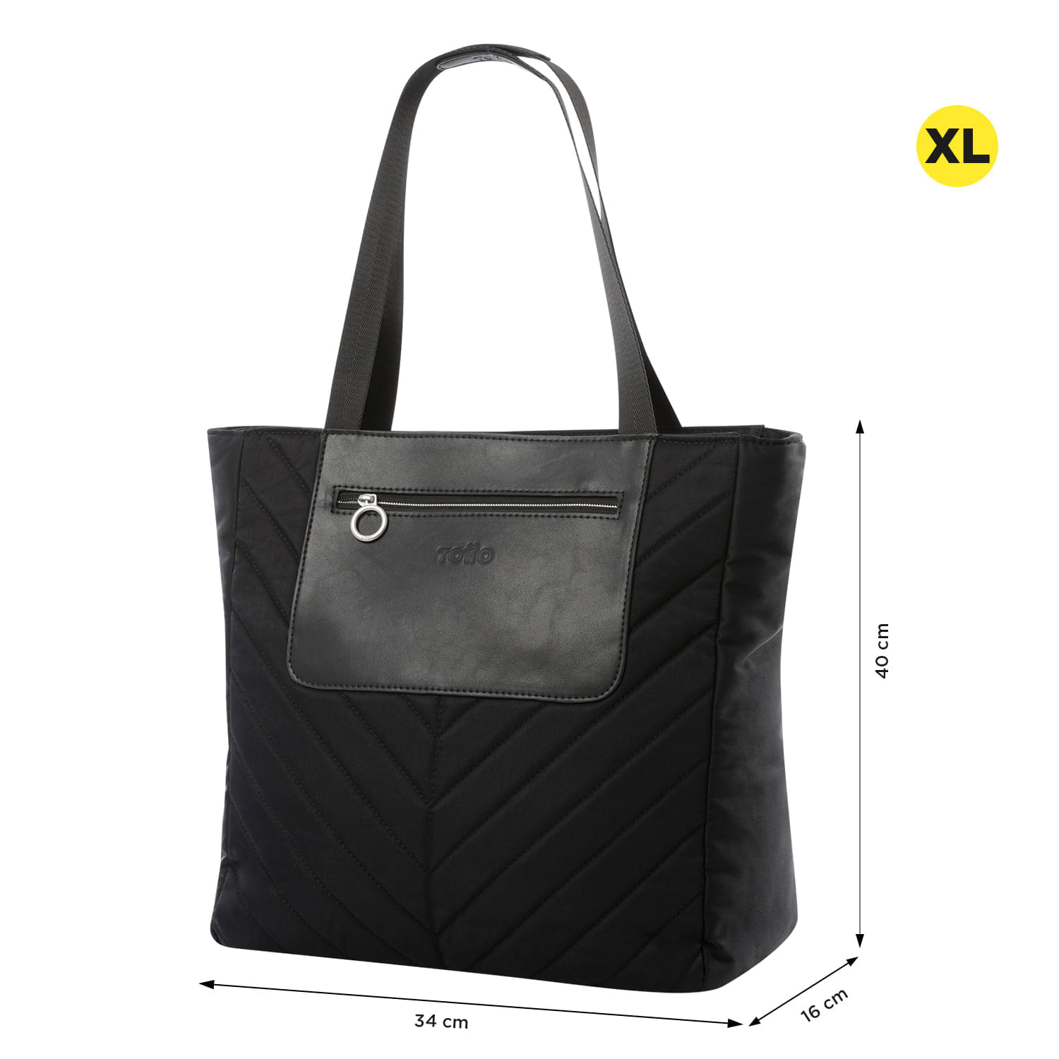 Bolso shopping para Mujer Malawi Porta PC 13" Negro