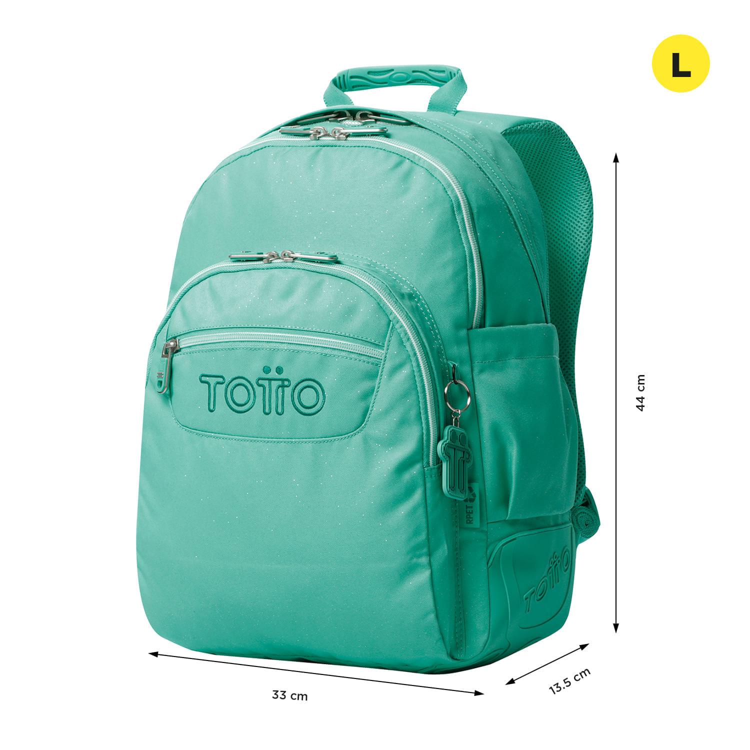 Morral Juvenil Porta PC 14" Rayol Glitter Verde