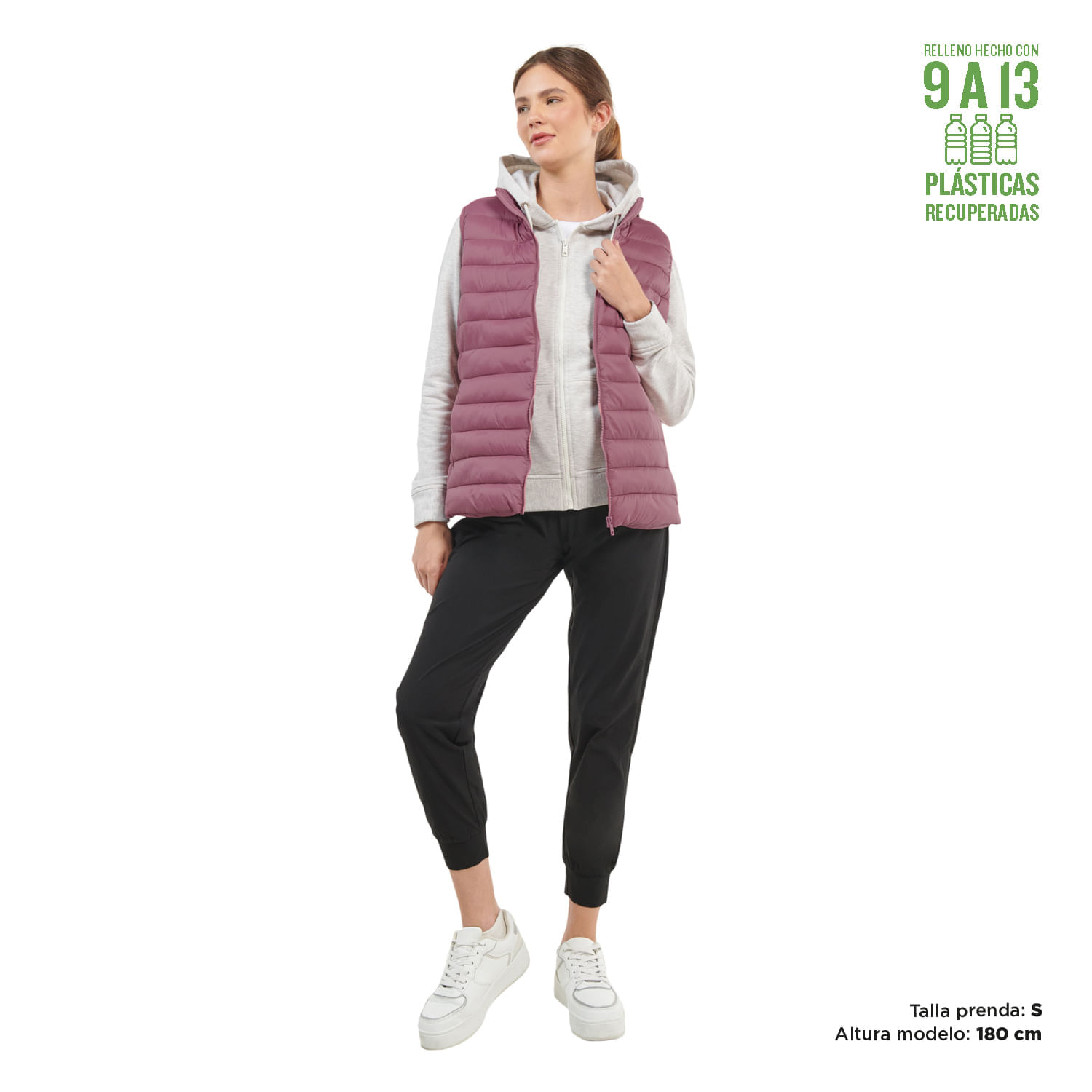 Chaleco mujer Colorvest acolchado gris XL | Totto