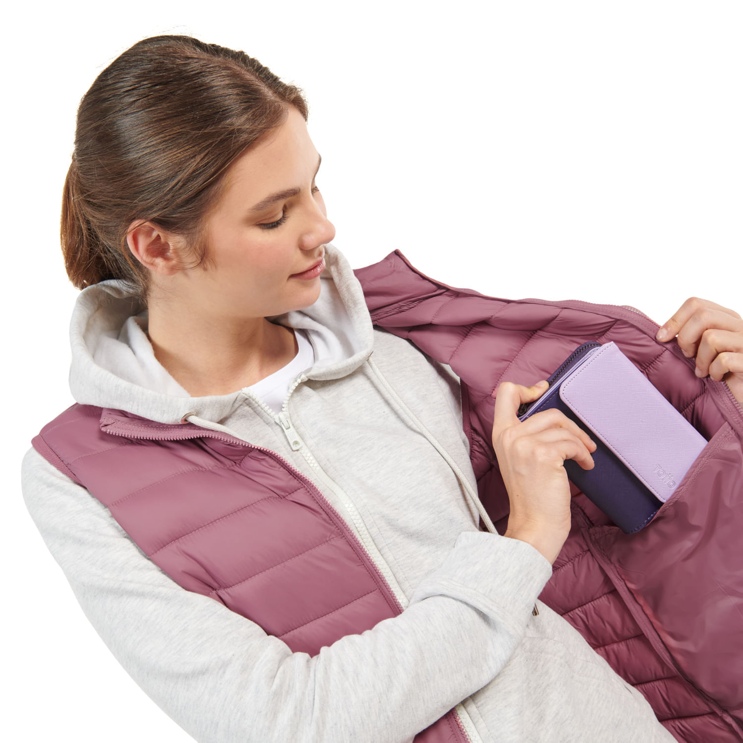 Chaleco mujer Colorvest acolchado gris XL | Totto